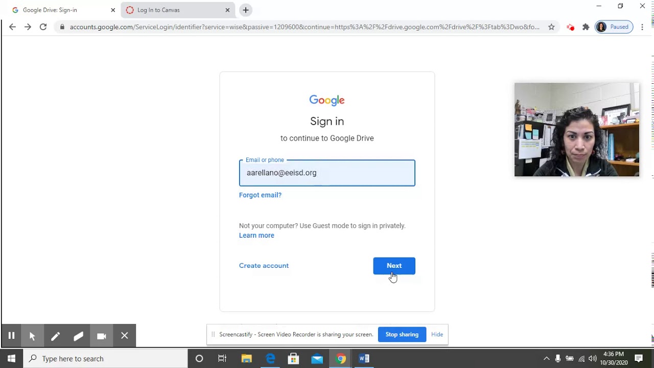 LOGGING IN TO GOOGLE WITH YOUR CANVAS CREDENTIALS - YouTube