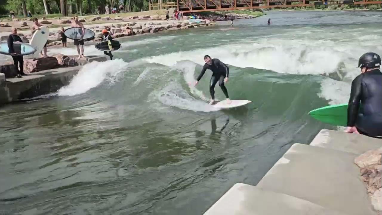 River Surfing Shred Session Pueblo Colorado Wave 1200 cfs - YouTube