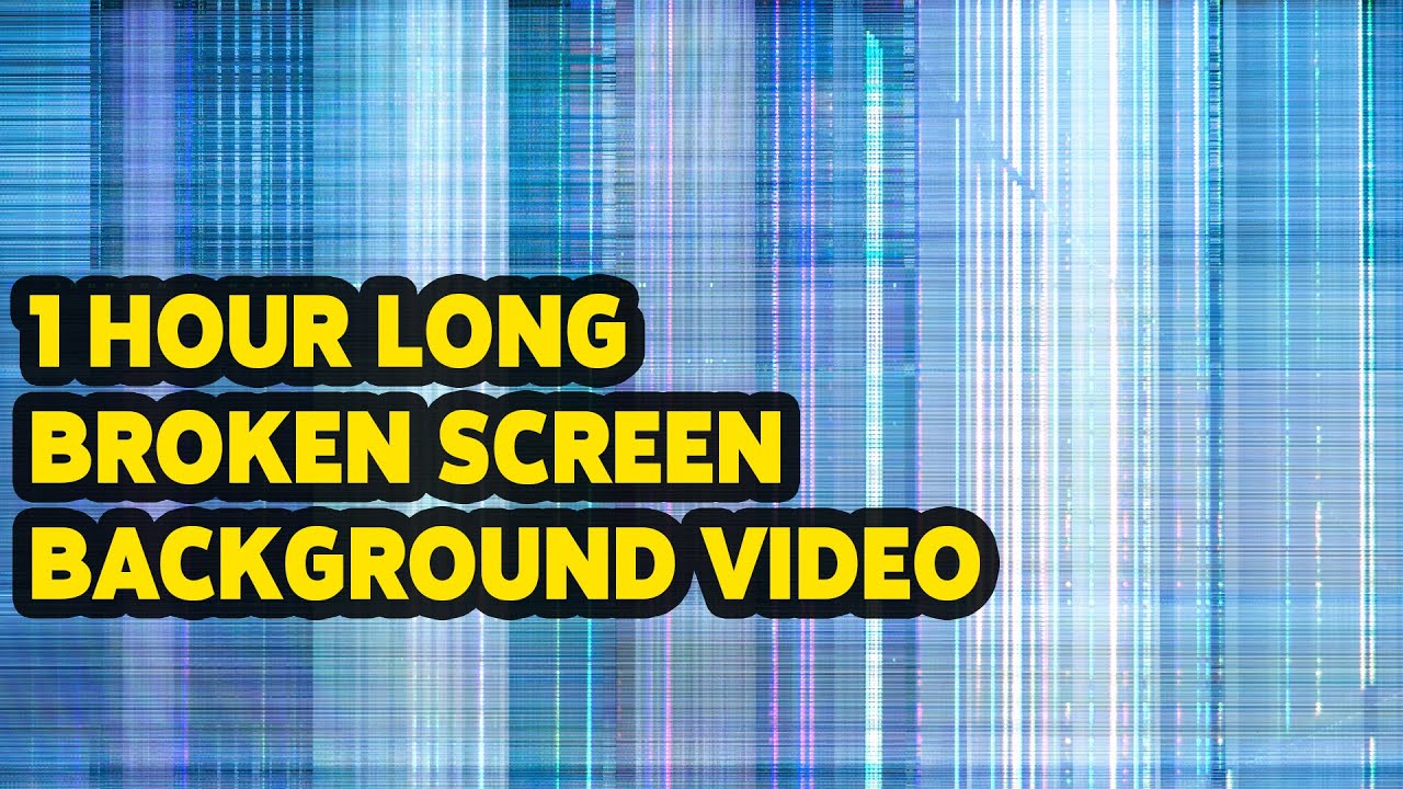 1 Hour Long Broken Screen Background Video | Shattered TV Screen ...