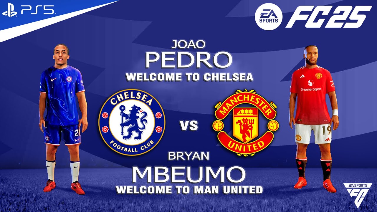 FC 25 - Chelsea vs Manchester united ft. Joao Pedro, Gittens, Gyokeres ...