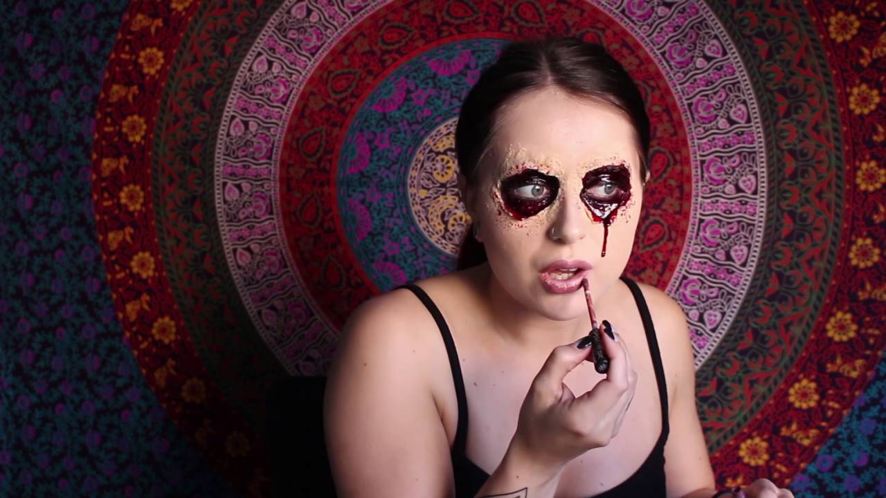 Beauty Horror: Victorian Terror Make-up "Eyeless" - YouTube