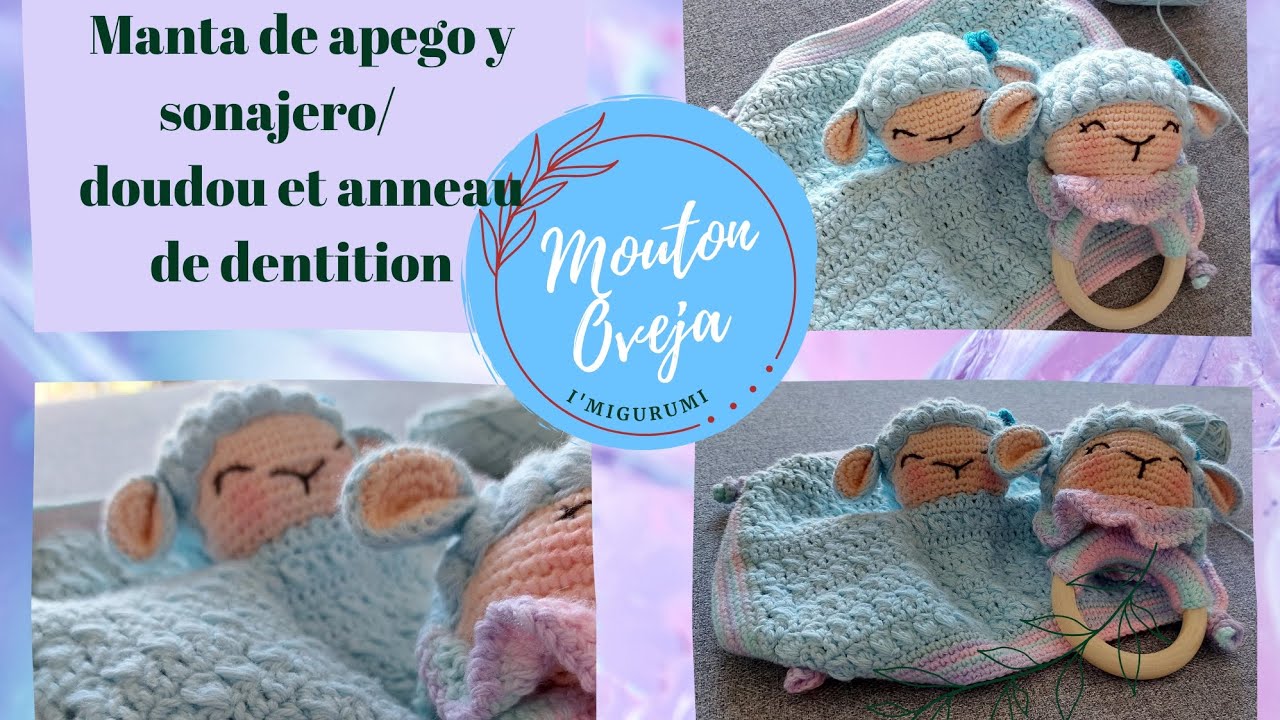 Patron Oveja crochet #amigurumi paso a paso 2da parte Manta de apego y ...