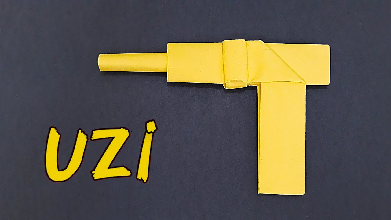 KAĞITTAN UZİ YAPIMI | Origami - ( How To Make a Paper UZİ ) - YouTube