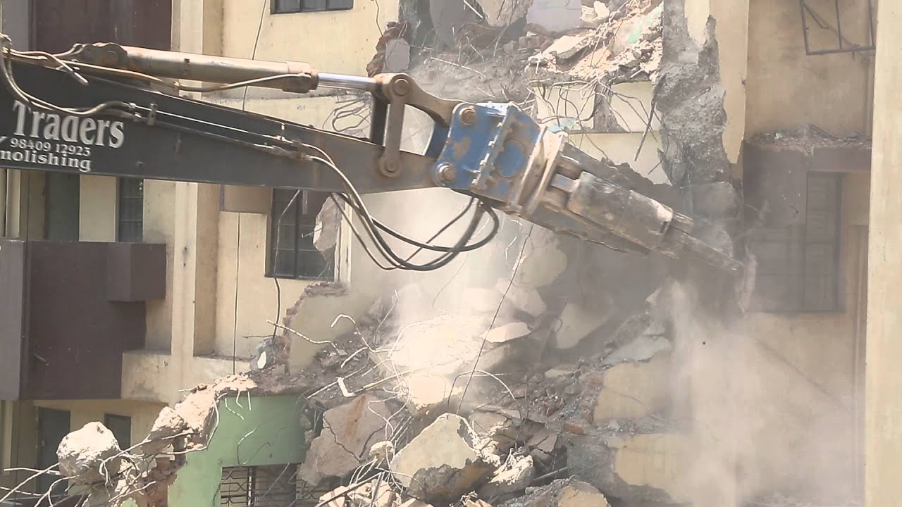 PARVEEN TRADERS-Building Demolisher of VSNL Quarters - YouTube