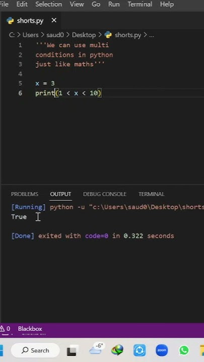math like condition in python #shortvideo #short #shorts - YouTube