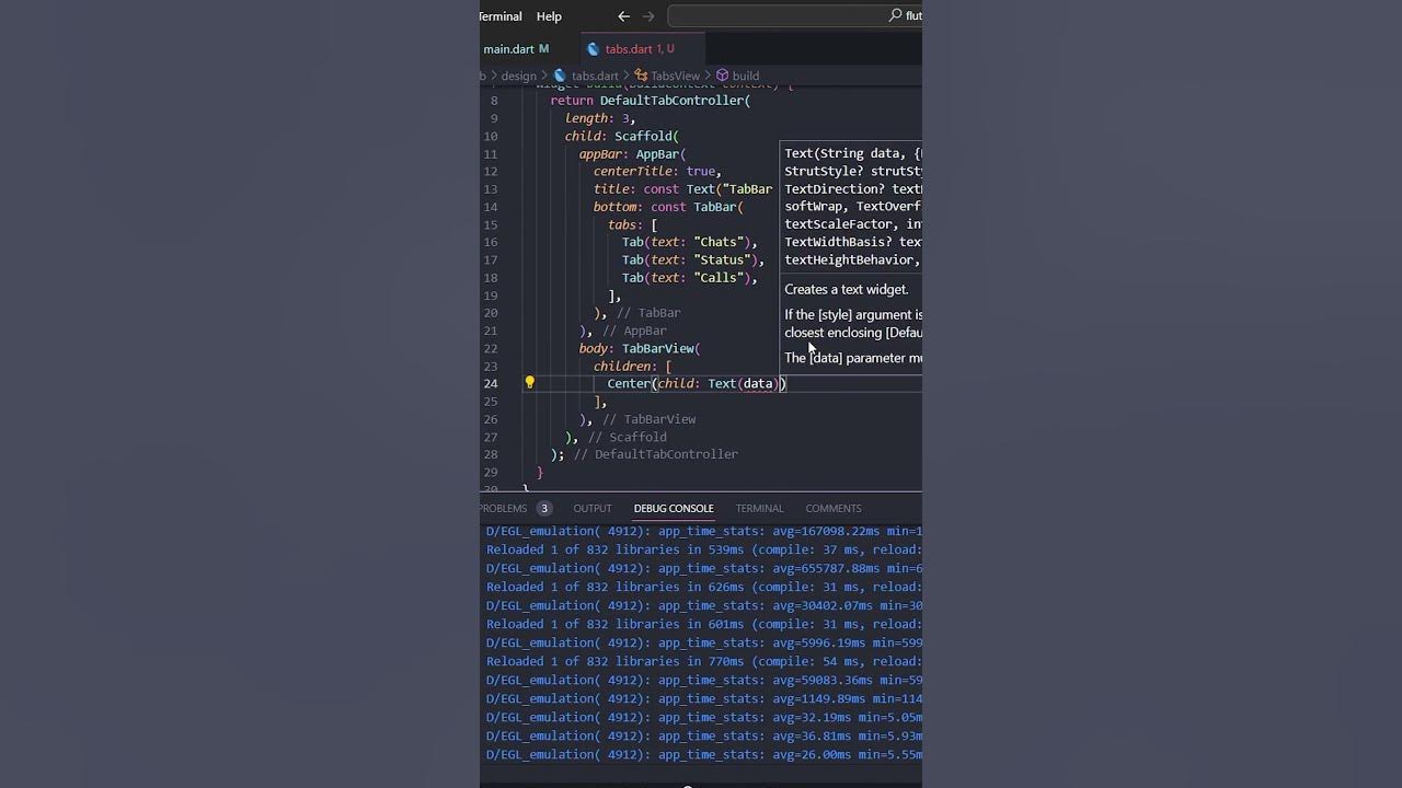 Flutter TabBar && TabBarView | 1 sub left to 50 subs :) #shorts - YouTube