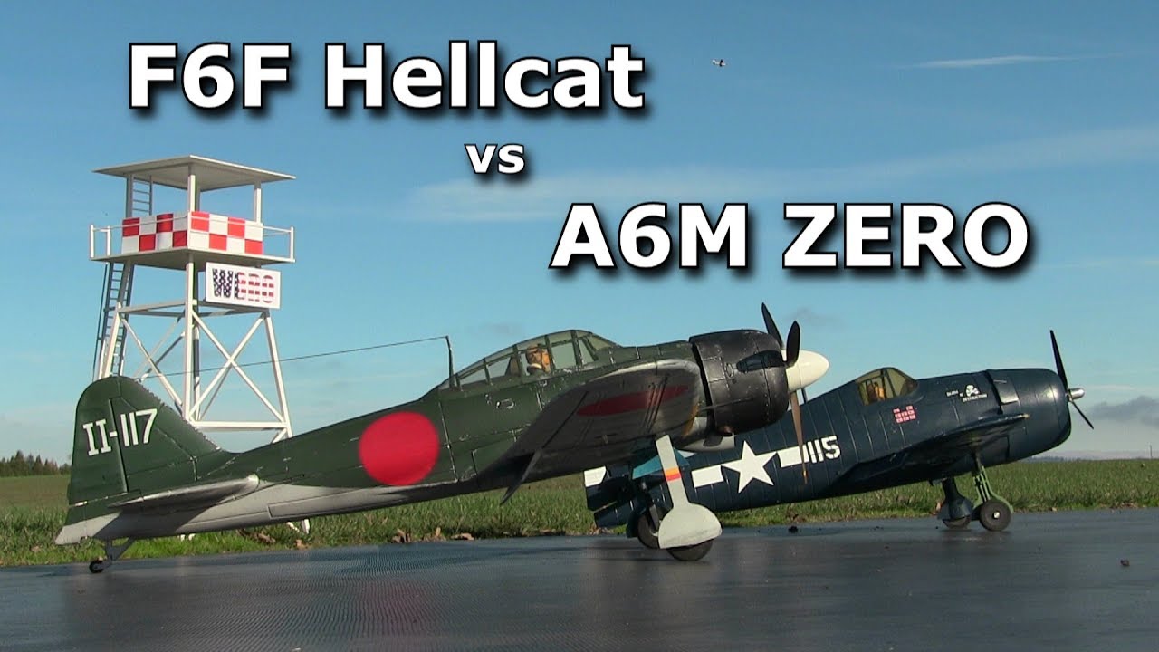 F6F Hellcat VS A6M Zero - YouTube