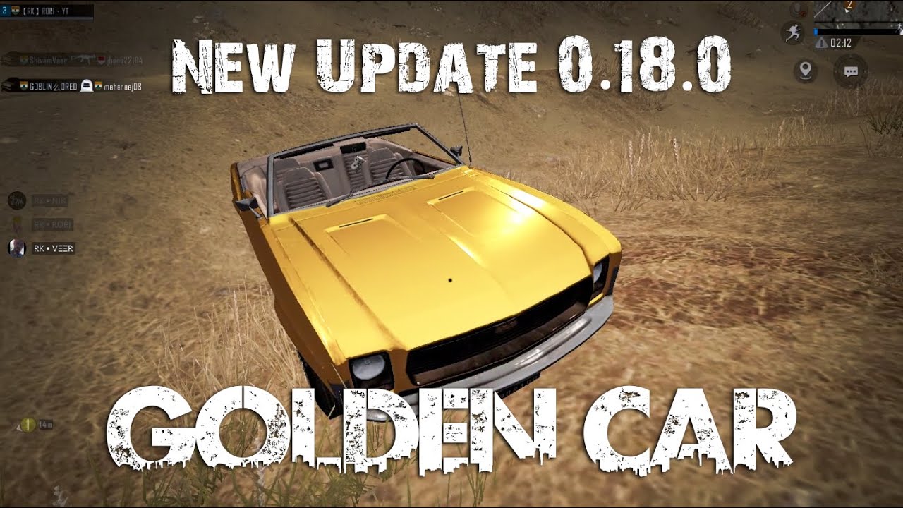 Pubg Mobile New Update 0.18.0 | GOLDEN CAR - YouTube