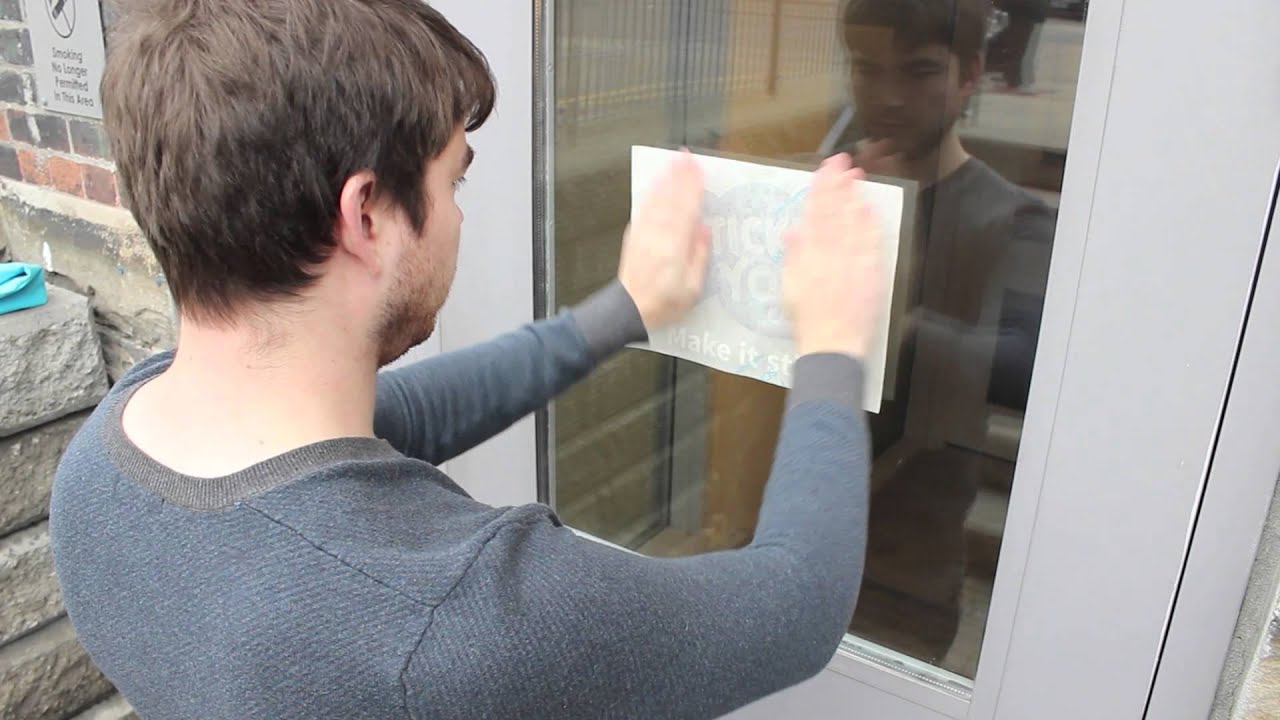 Applying Your Custom Vinyl Window Decal - StickerYou Tutorials - YouTube