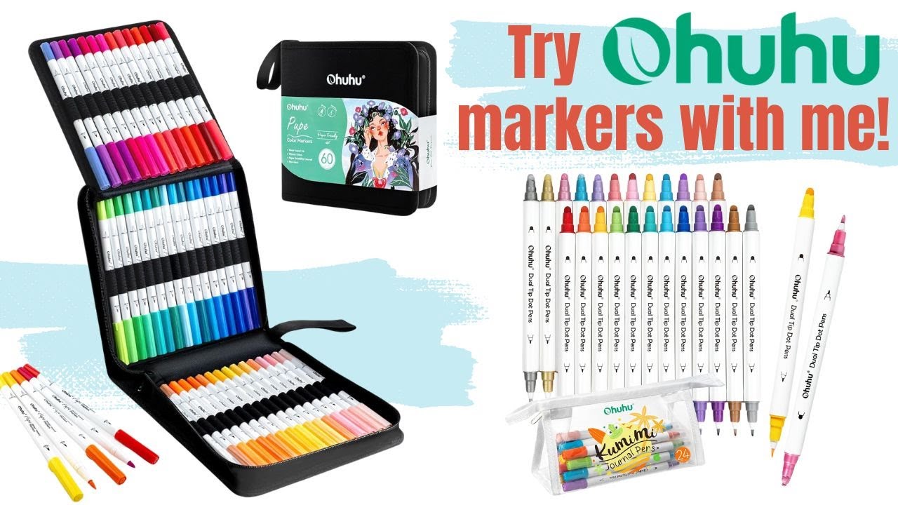 OHUHU MARKER REVIEW | TRY OHUHU MARKERS WITH ME! - YouTube