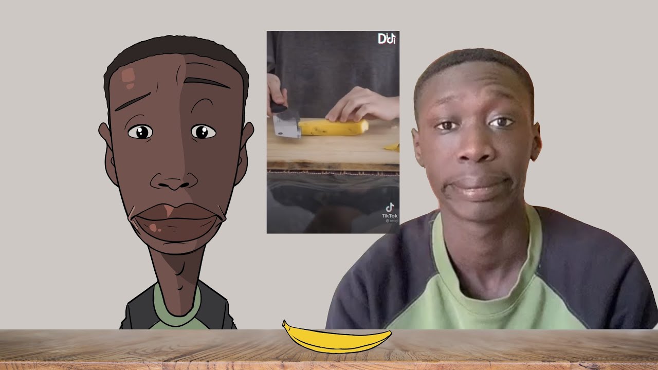 khaby lame banana Cartoon Drawing #art #artist #cartoon - YouTube