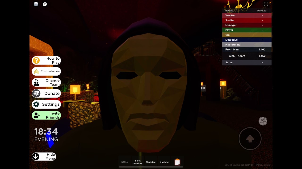 What it is like to be a Frontman in squid game infinity roleplay ...