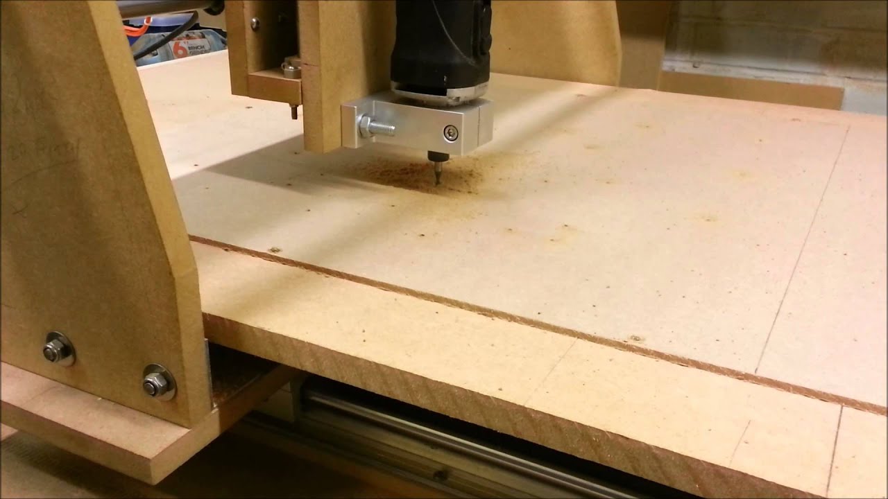 Homemade MDF cnc now up and running at 150 inches per minute - YouTube