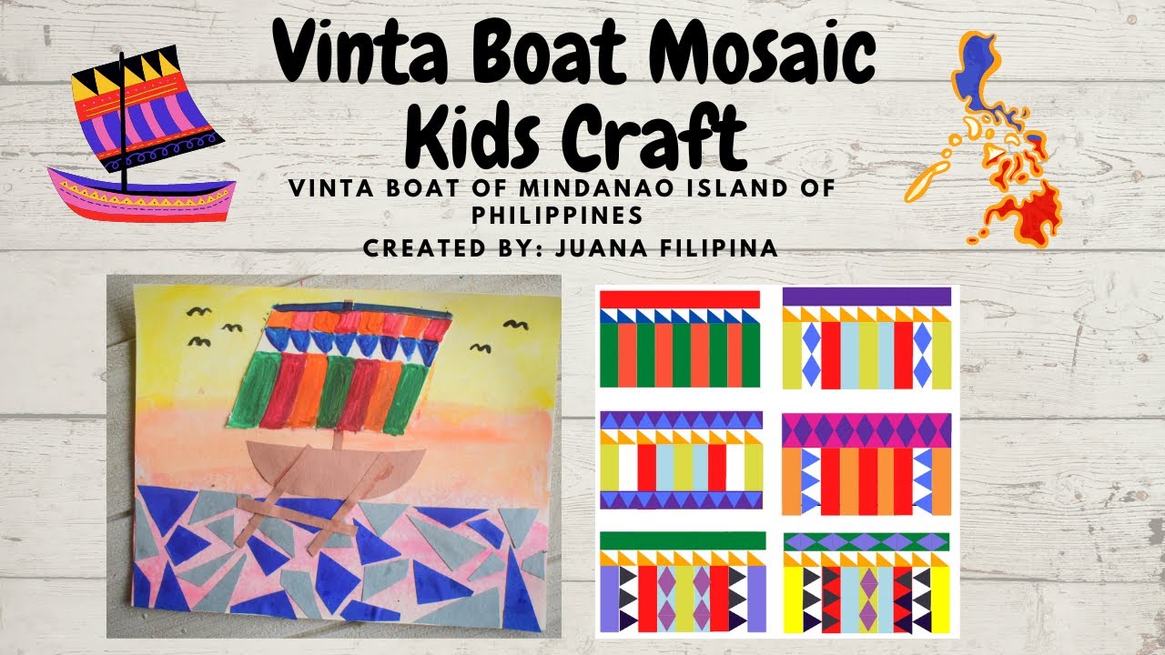 Vinta Boat Mosaic Kids Craft - YouTube