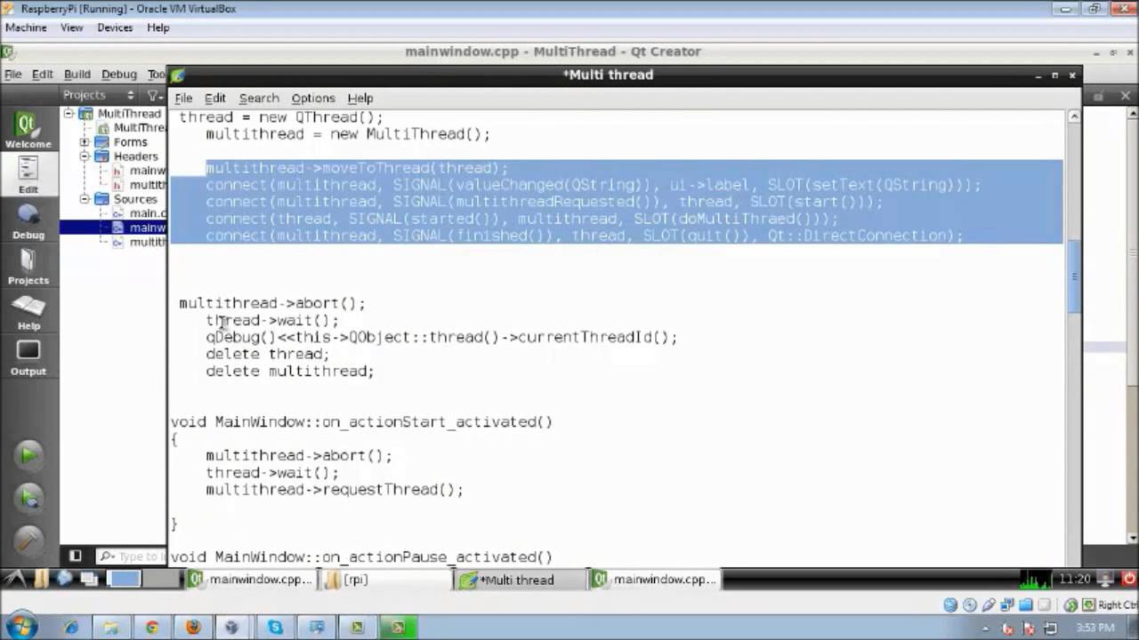 Video Tutorial On How To Develop A Multithreaded Application Using Qt C Youtube 5607