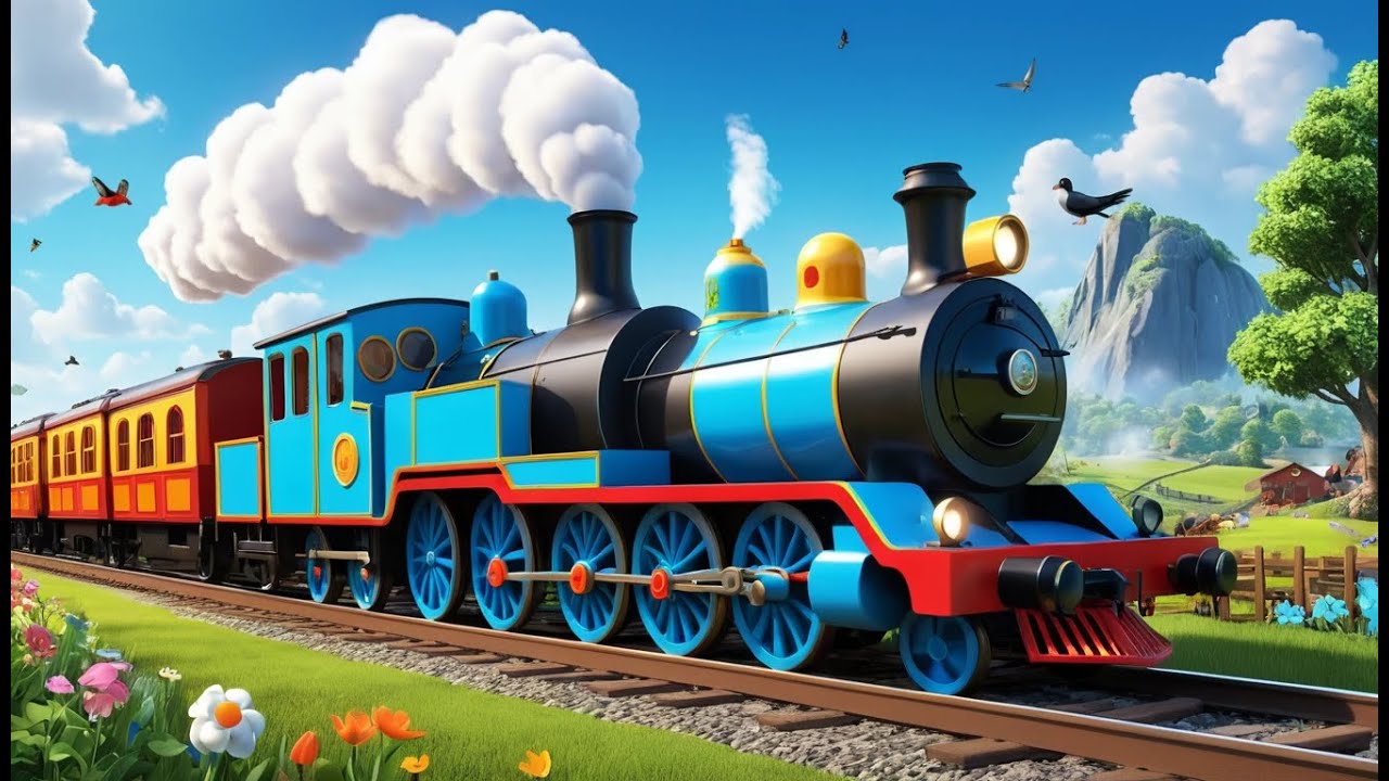 The Train on the Track Goes Choo, Choo | Fun Nursery Rhyme for Kids ...