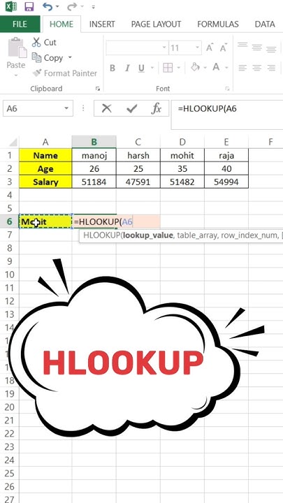 Master HLOOKUP in Excel: Step-by-Step Guide to Horizontal Lookup#excel ...