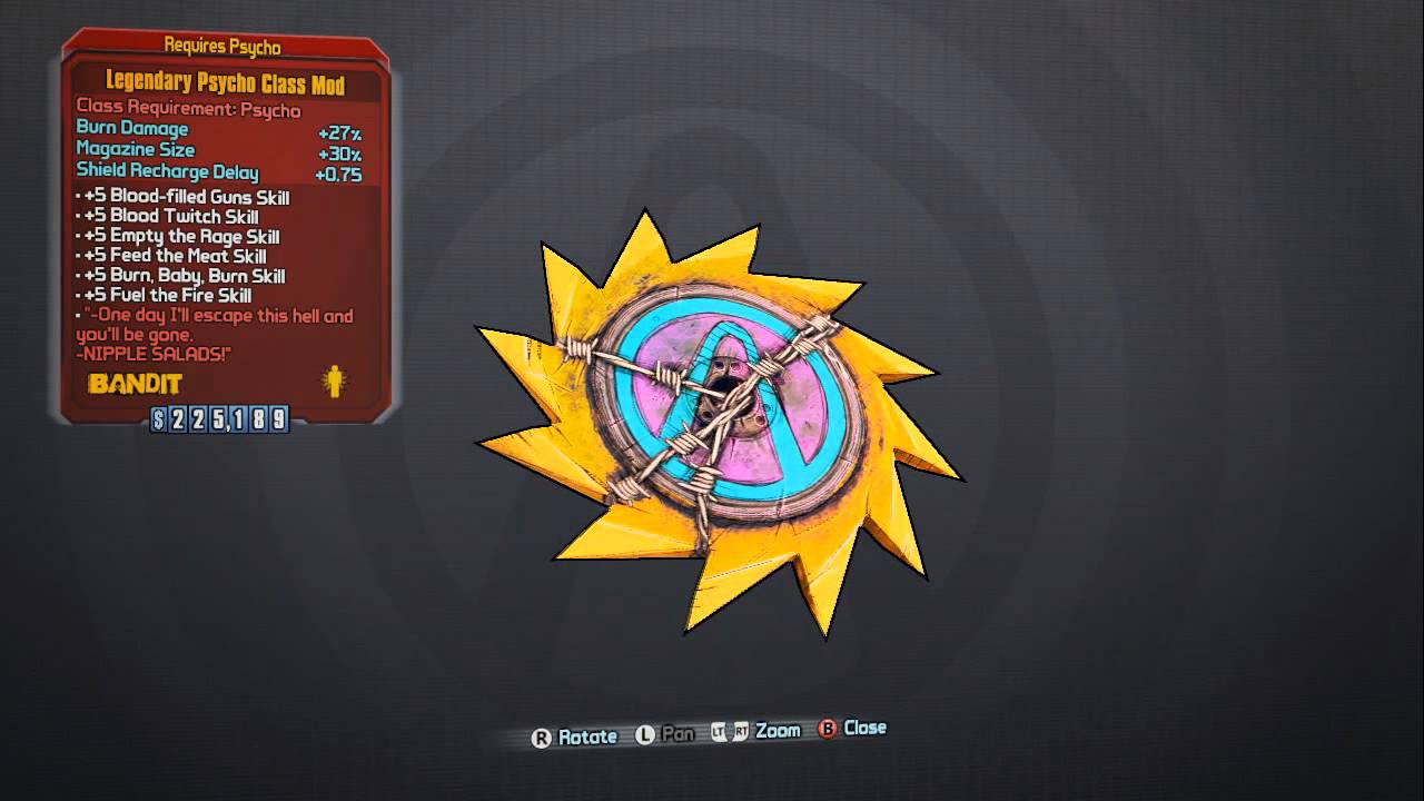 Legendary Psycho Class Mod | Borderlands 2 - YouTube