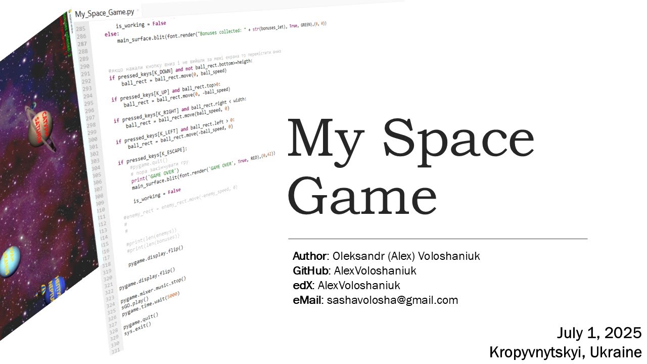 My Space Game - YouTube