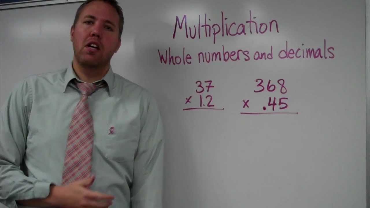 Multiplying Whole Numbers by Decimals - YouTube