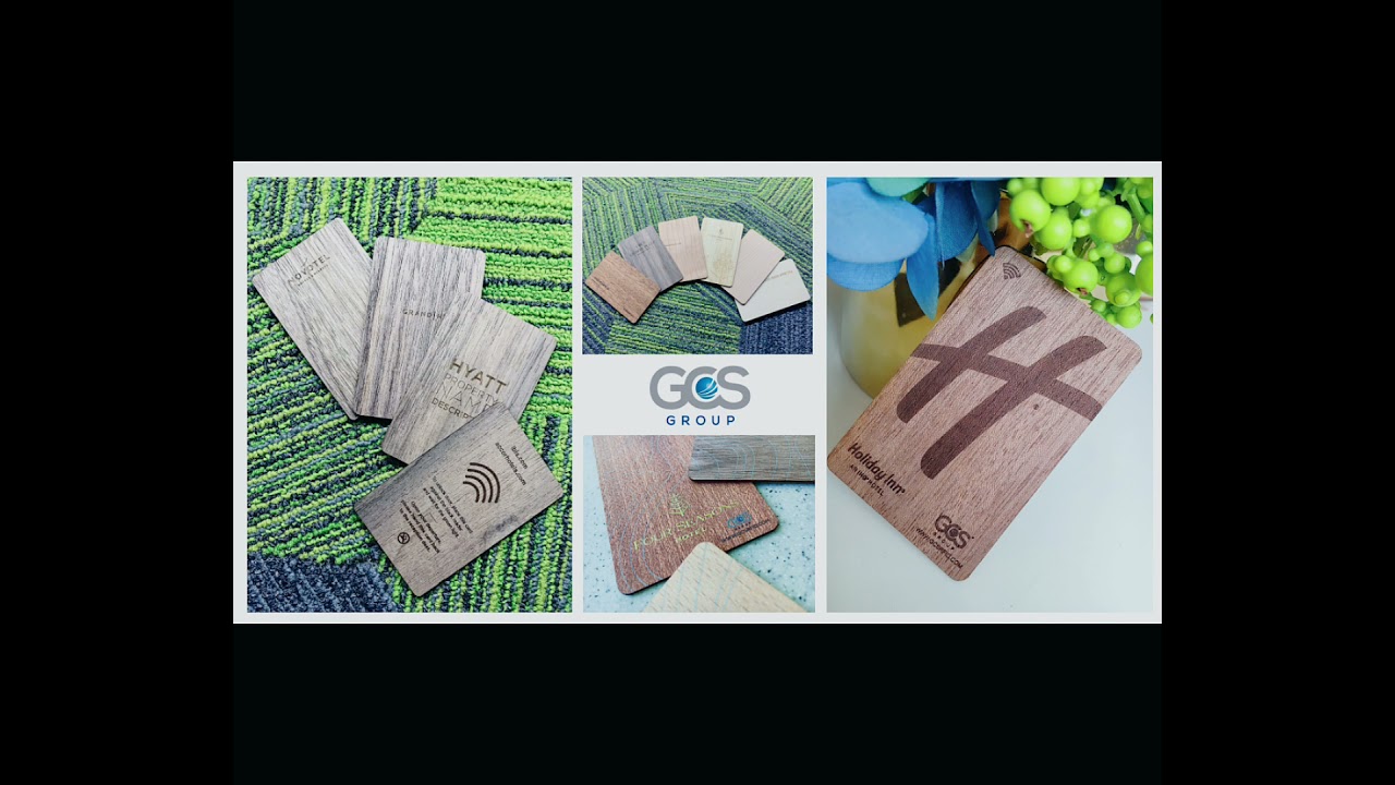 GCS wooden key cards with customized design - YouTube