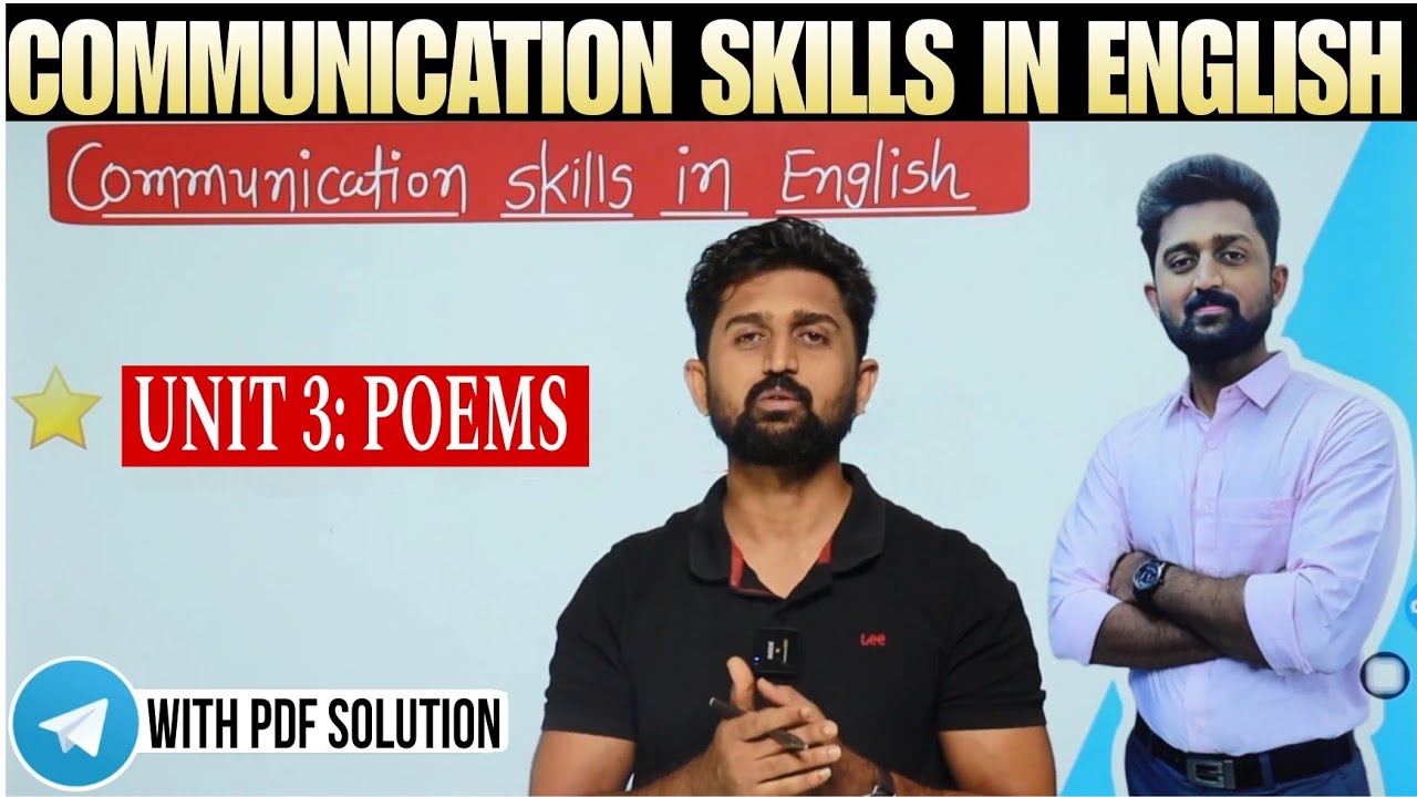 UNIT 3 PROSE AND POETRY | COMMUNICATION SKILLS IN ENGLISH (4300002 ...