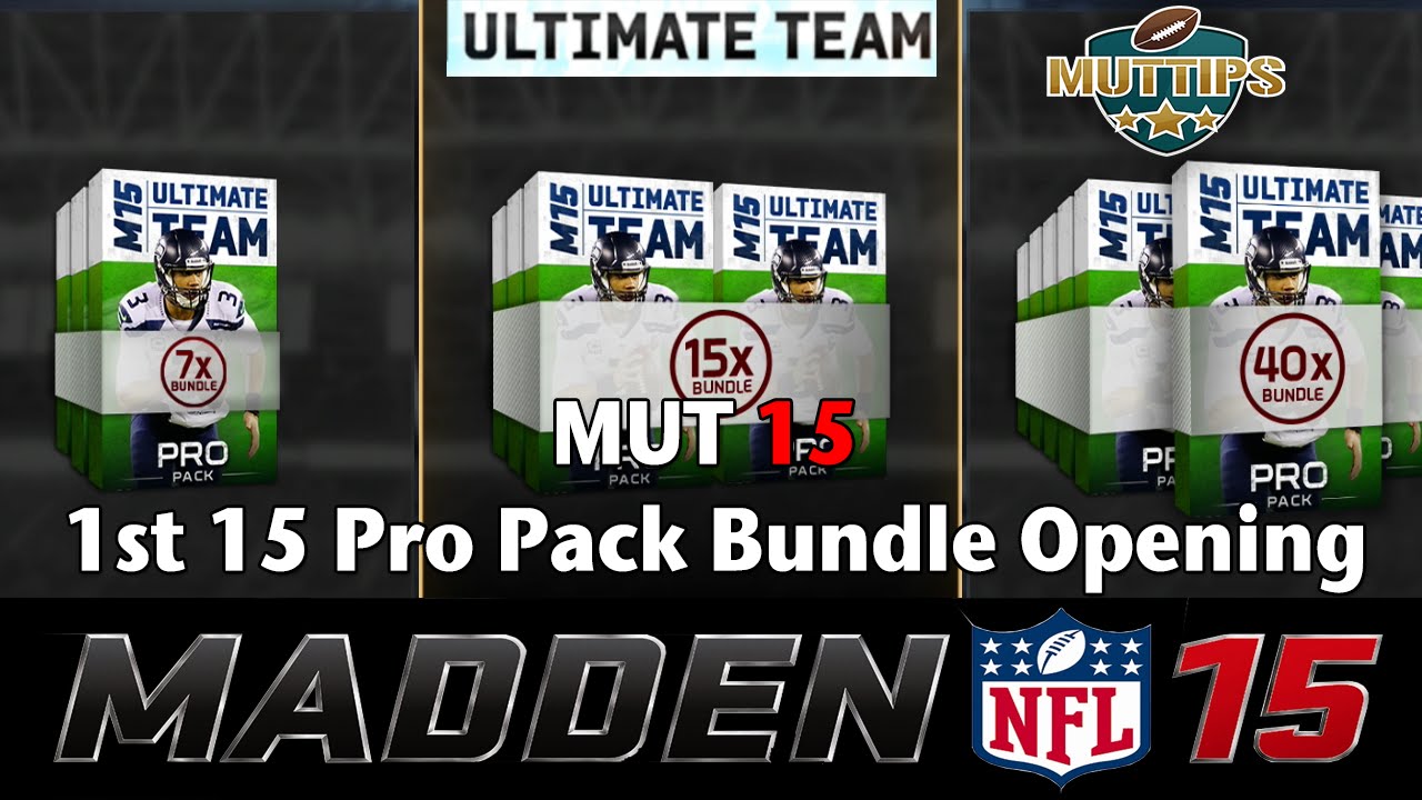MUT Tips - Madden 15 Ultimate Team - 15 Pro Packs Bundle Opening ...