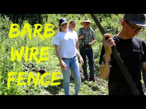 We Installed Barb Wire Fencing And Fixing Broken Equipment... - YouTube