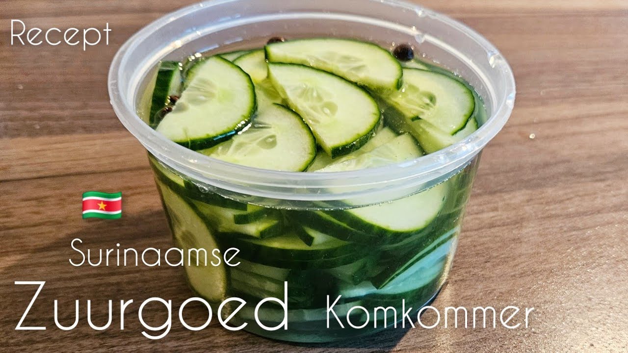 Zuurgoed maken van komkommer Surinaamse recept|Surinamese cucumber ...