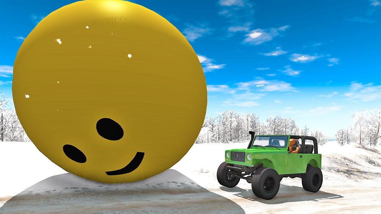 EPIC Giant Ball Destruction #2 - BeamNG.drive - YouTube