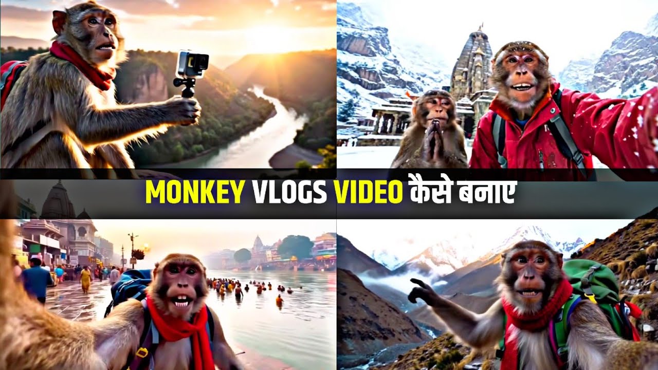ai monkey vlogs video kaise banaye | how to make monkey vlog with ai ...