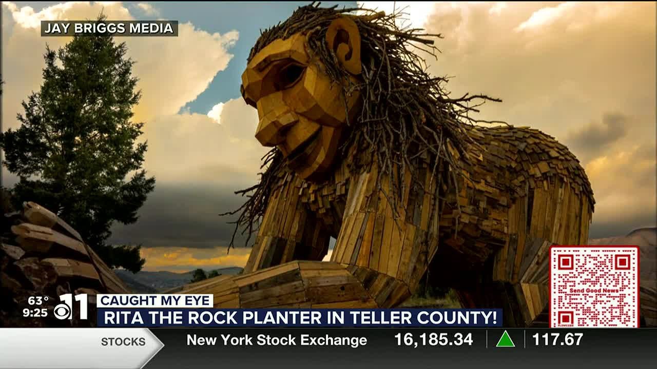 WATCH: Colorado's newest troll, Rita the Rock Planter in Teller County ...