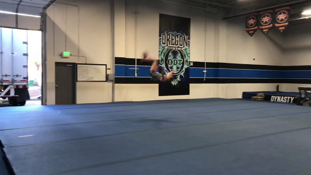 Front Handspring Front Stepout - YouTube