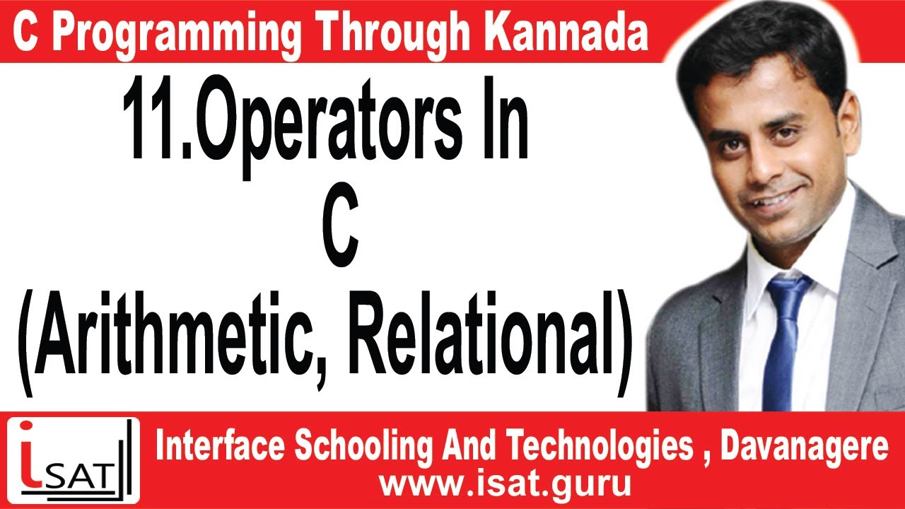 Operators In C Arithmetic And Relational Operators Youtube