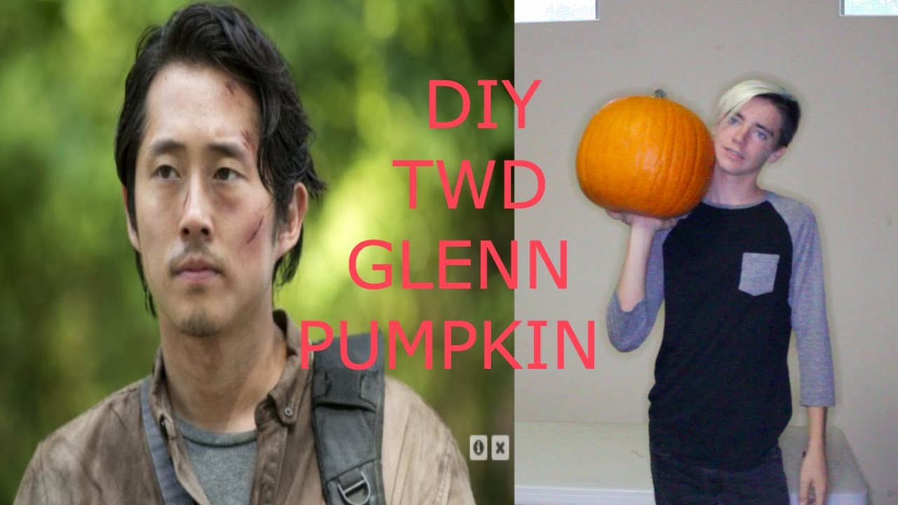 DIY TWD GLENN PUMPKIN CARVING - YouTube