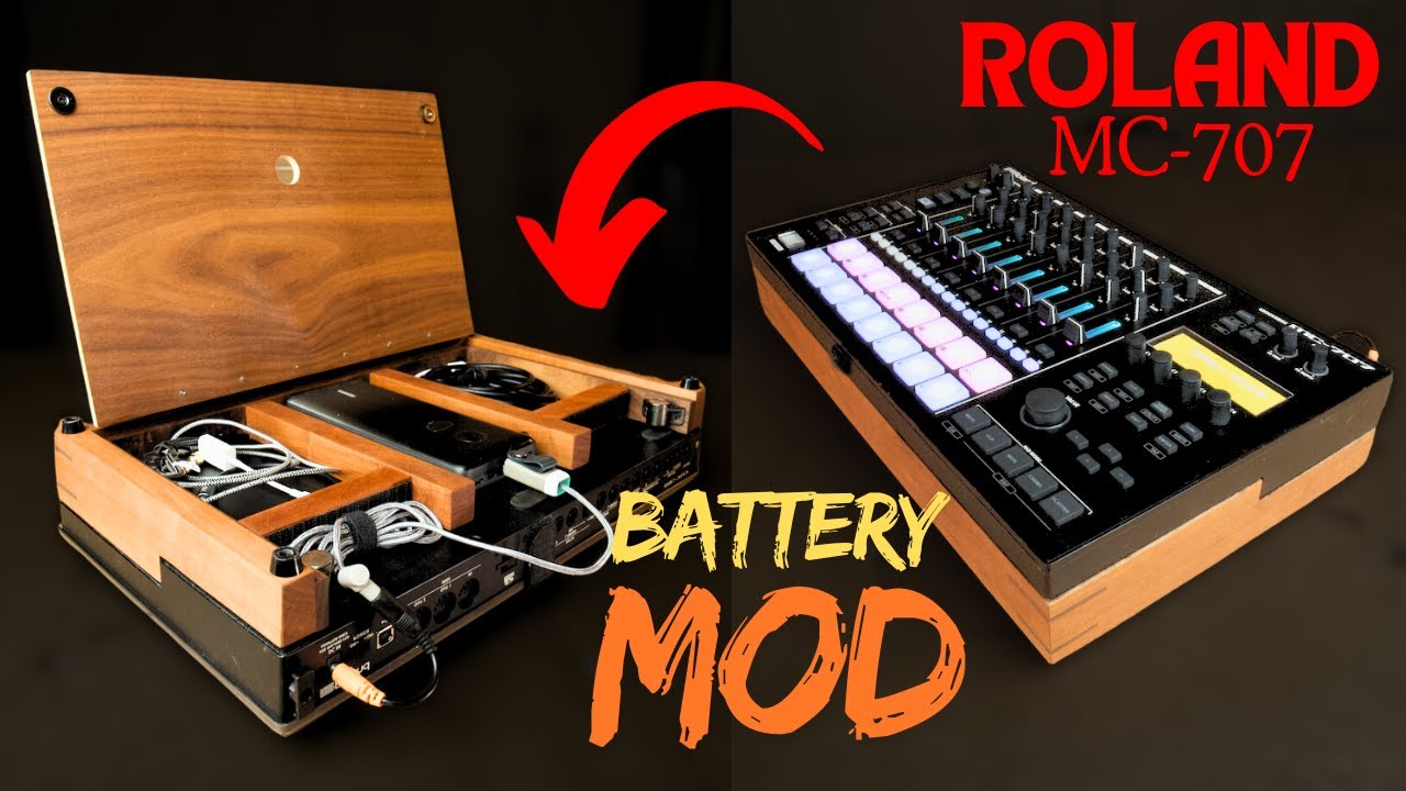 Building The Ultimate Case for a Roland MC707, Battery+Ripcord - YouTube