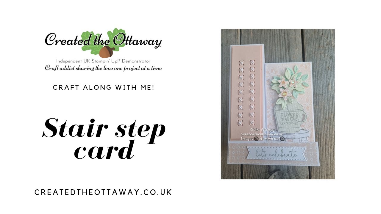 DIY Stair Step Card Tutorial@createdtheottaway - YouTube
