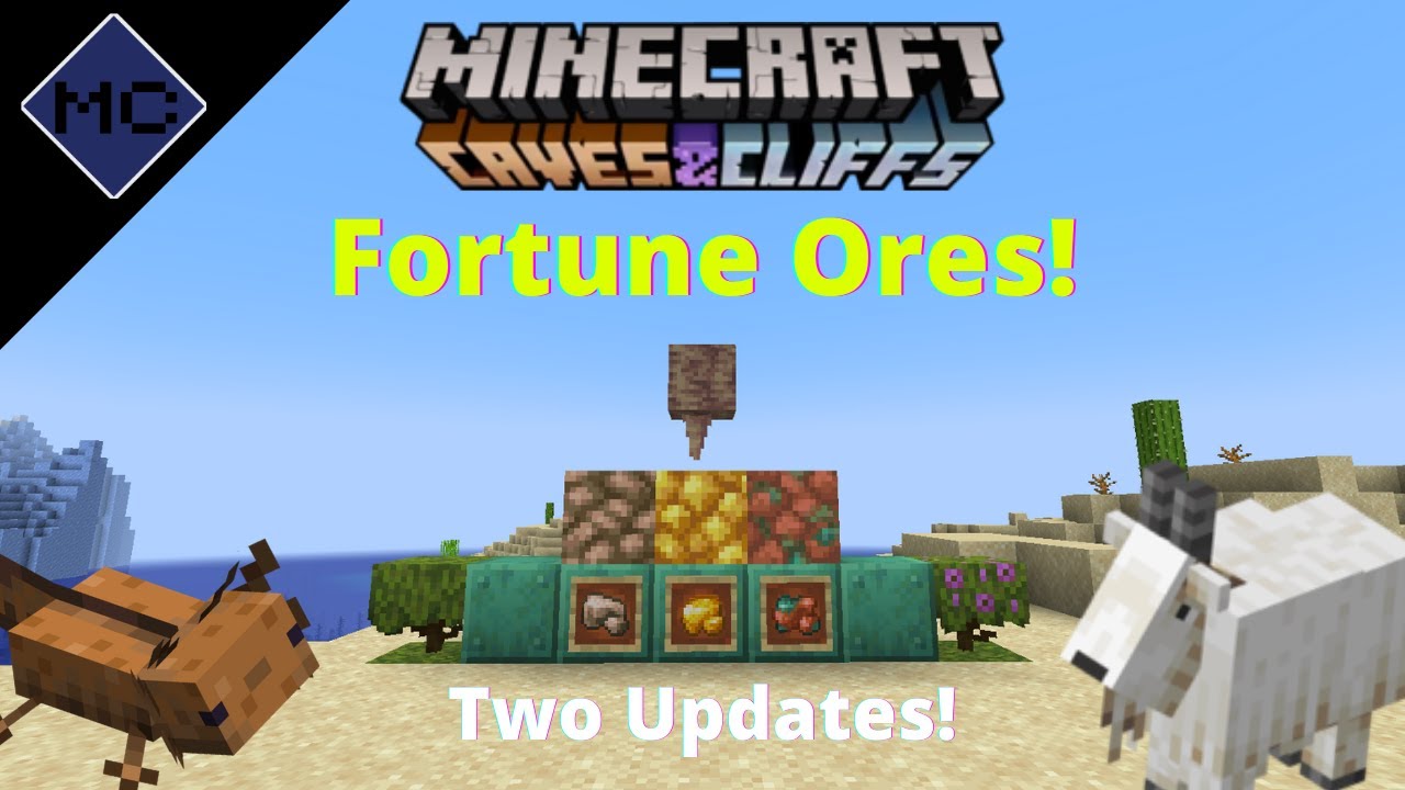 Update Split & Fortuned Ores! Minecraft Caves & Cliffs! - YouTube