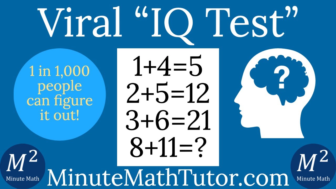 Viral IQ Test ... Only 1 in 1,000 can figure it out! | Minute Math ...