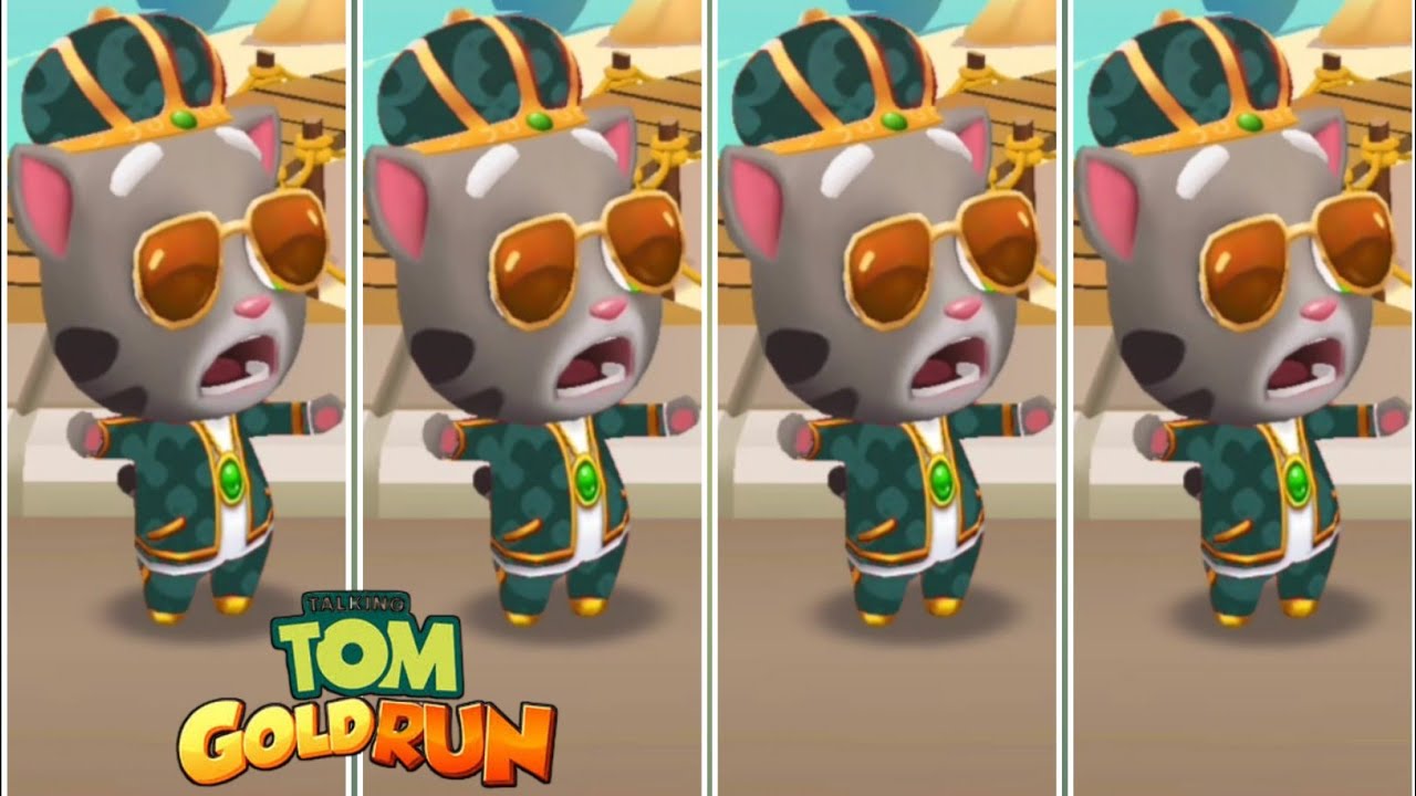 Talking Tom Gold Run - King Tom X 2 Color Reaction 4 Screen Android IOS ...