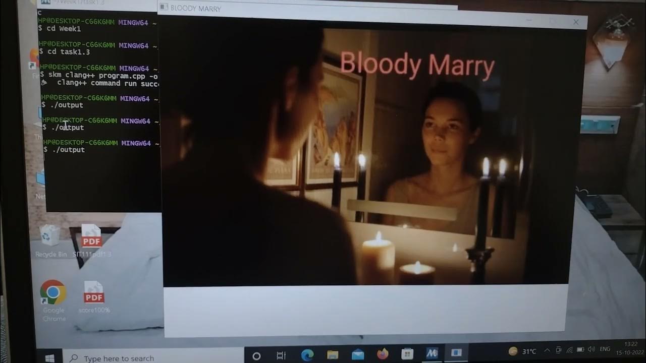 Task 1.3 #Horror video by adding bitmap and sound # coderslife.. - YouTube