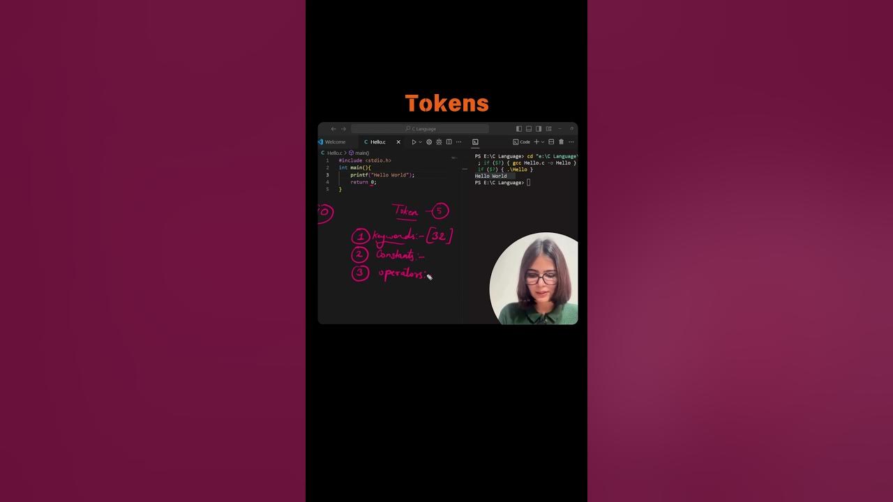 Tokens 🎟 | Happy Coding with PRISHU #clanguage #codingwithprishu #clanguagewithprishu - YouTube