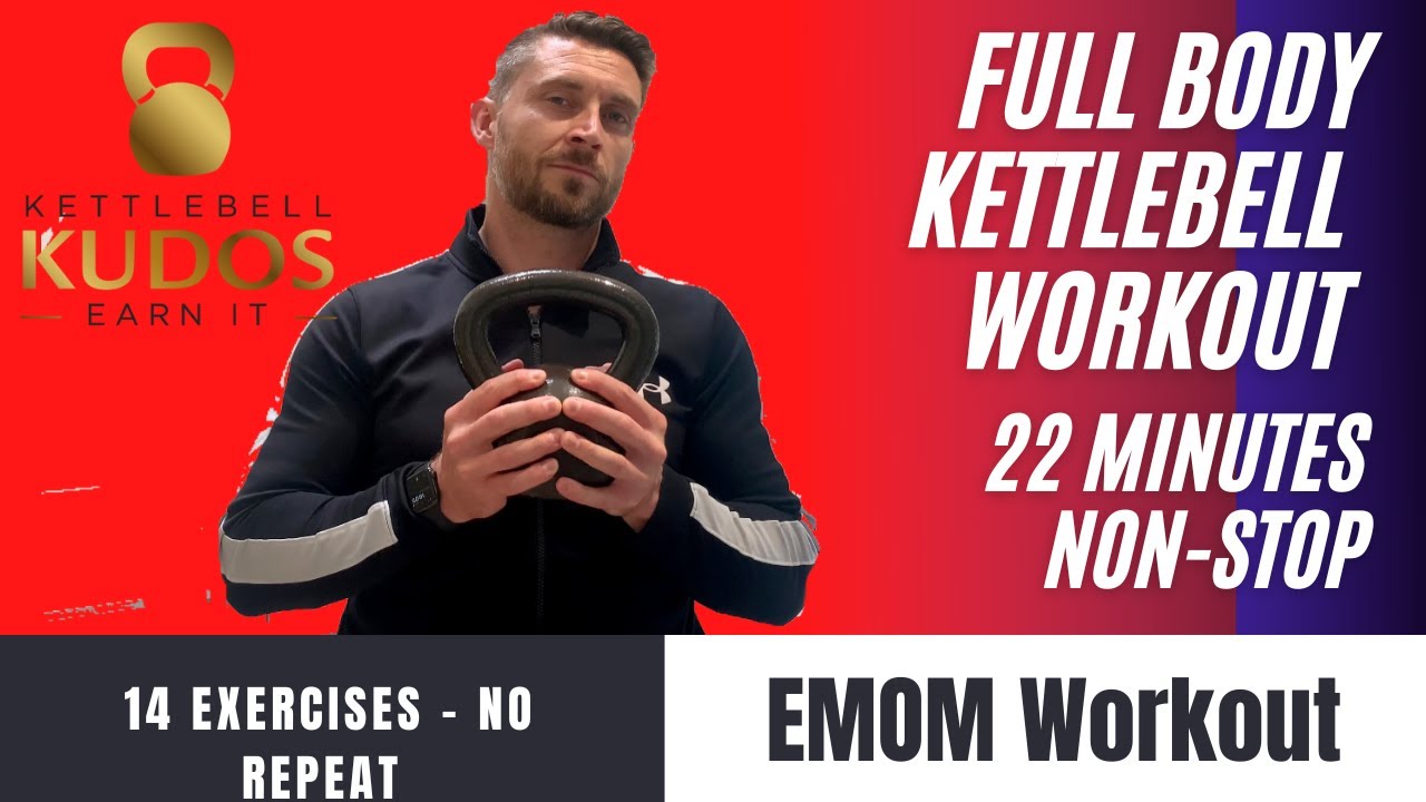 Full Body Kettlebell Workout 22 minutes - No16 | EMOM Workout | Non ...