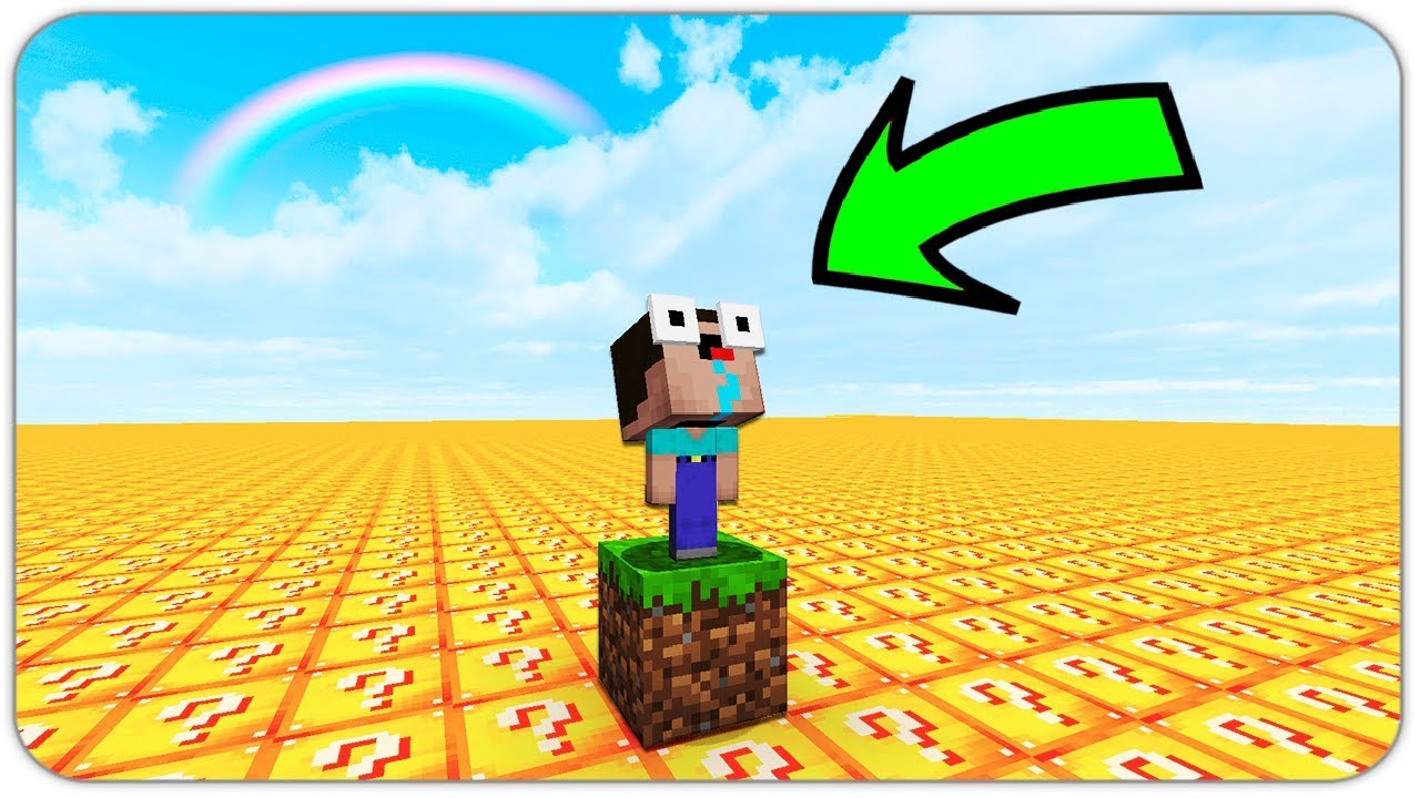 NOOB SURVIVAL in LUCKY BLOCK WORLD in MINECRAFT! - YouTube