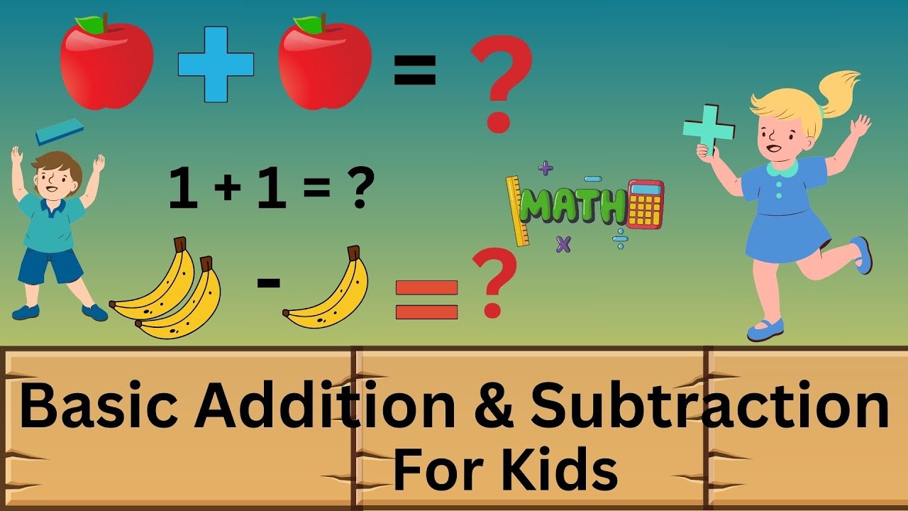 Basic math for kids | Addition for kindergarten |Additions and ...