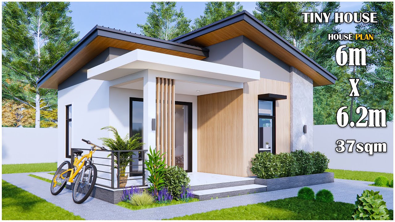 Beautiful Tiny House | House Plan 6m x 6.2m (lovely House) - YouTube