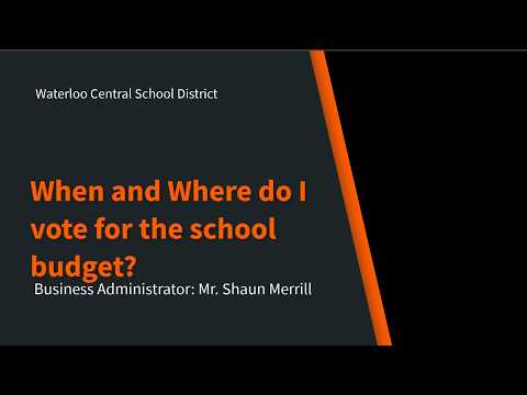 2026-2027 When and Where do I vote for the School Budget?