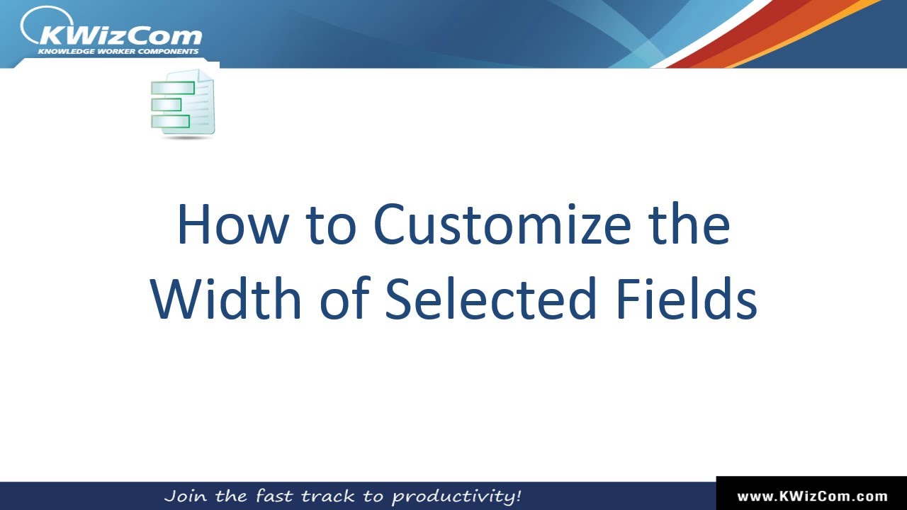 20 - How to customize the width of selected fields - YouTube