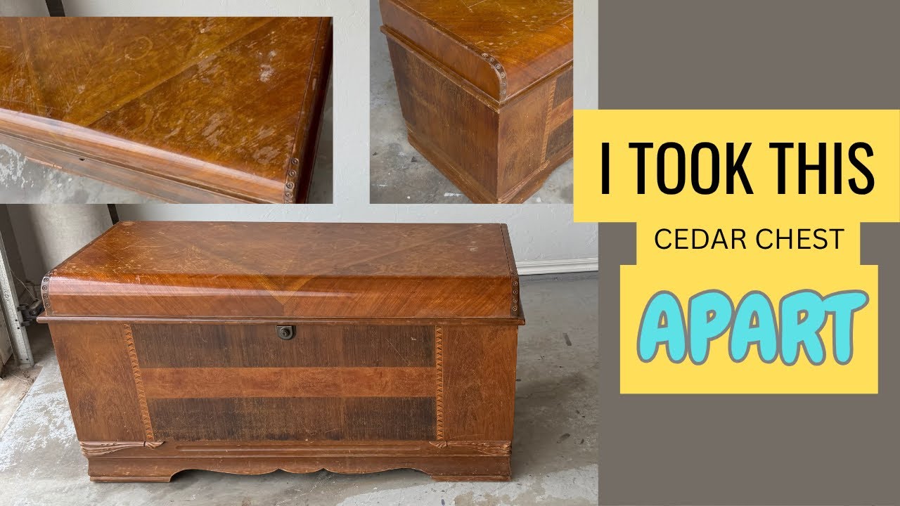 Refinished cedar chest - Art Deco meets MCM!!! - YouTube