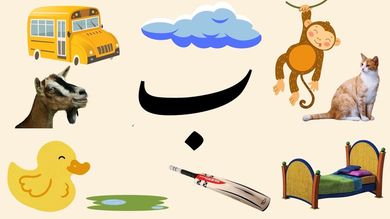 urdu bay baa bandar I Urdu Phonics I Bay se Alfaaz | Urdu Qaida I ب سے ...